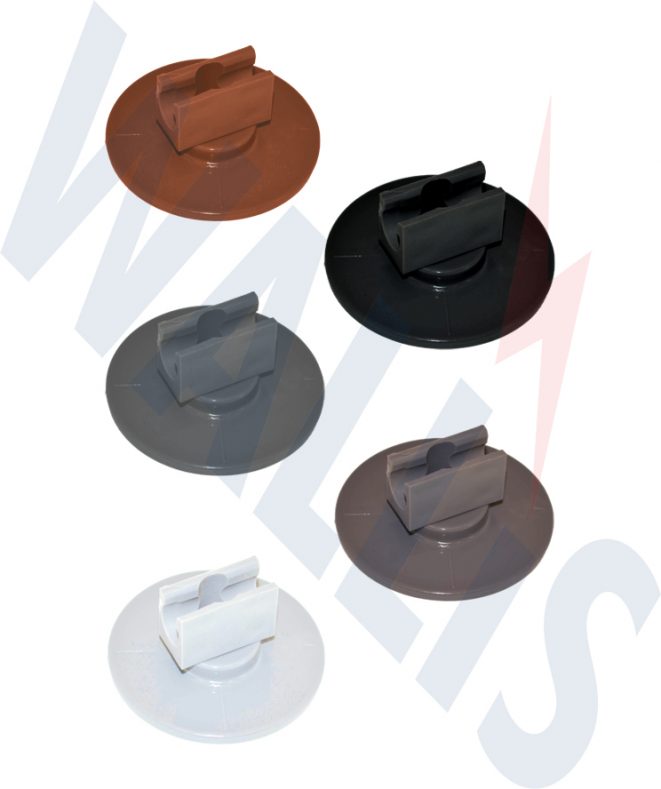 Adhesive 8mm Circular Conductor Clips - Lightning Protection - AN Wallis