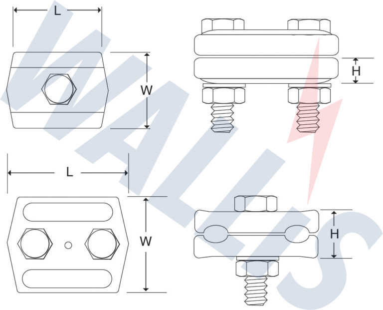 Parallel Groove Clamps - Earthing, Earthing Clamps & Connectors - AN Wallis