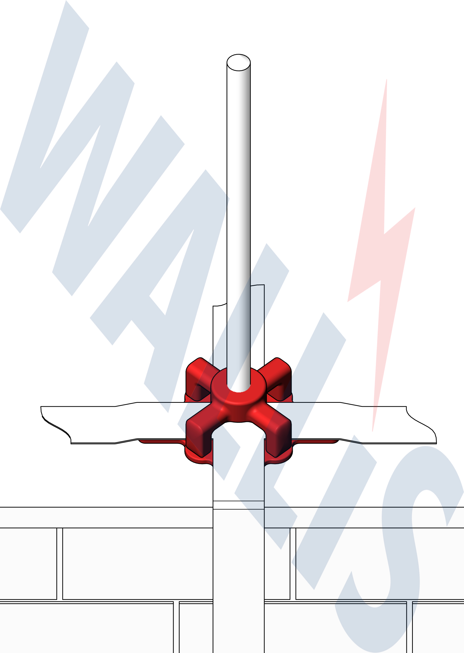 Flat Air Rod Saddles - Lightning Protection - AN Wallis