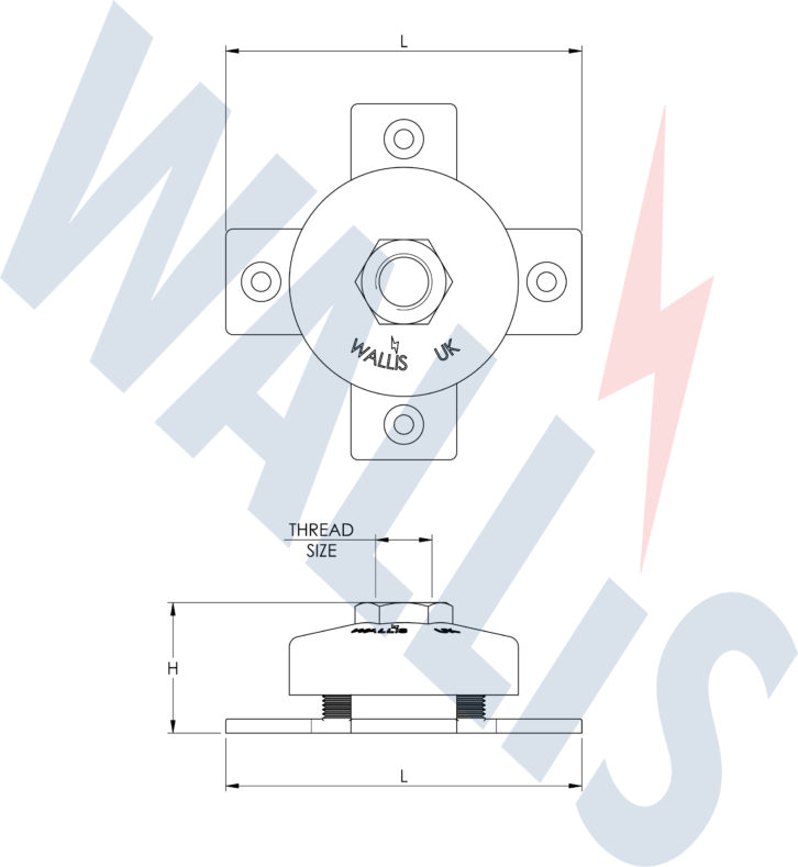 Light Duty Air Rod Saddles - Lightning Protection - AN Wallis