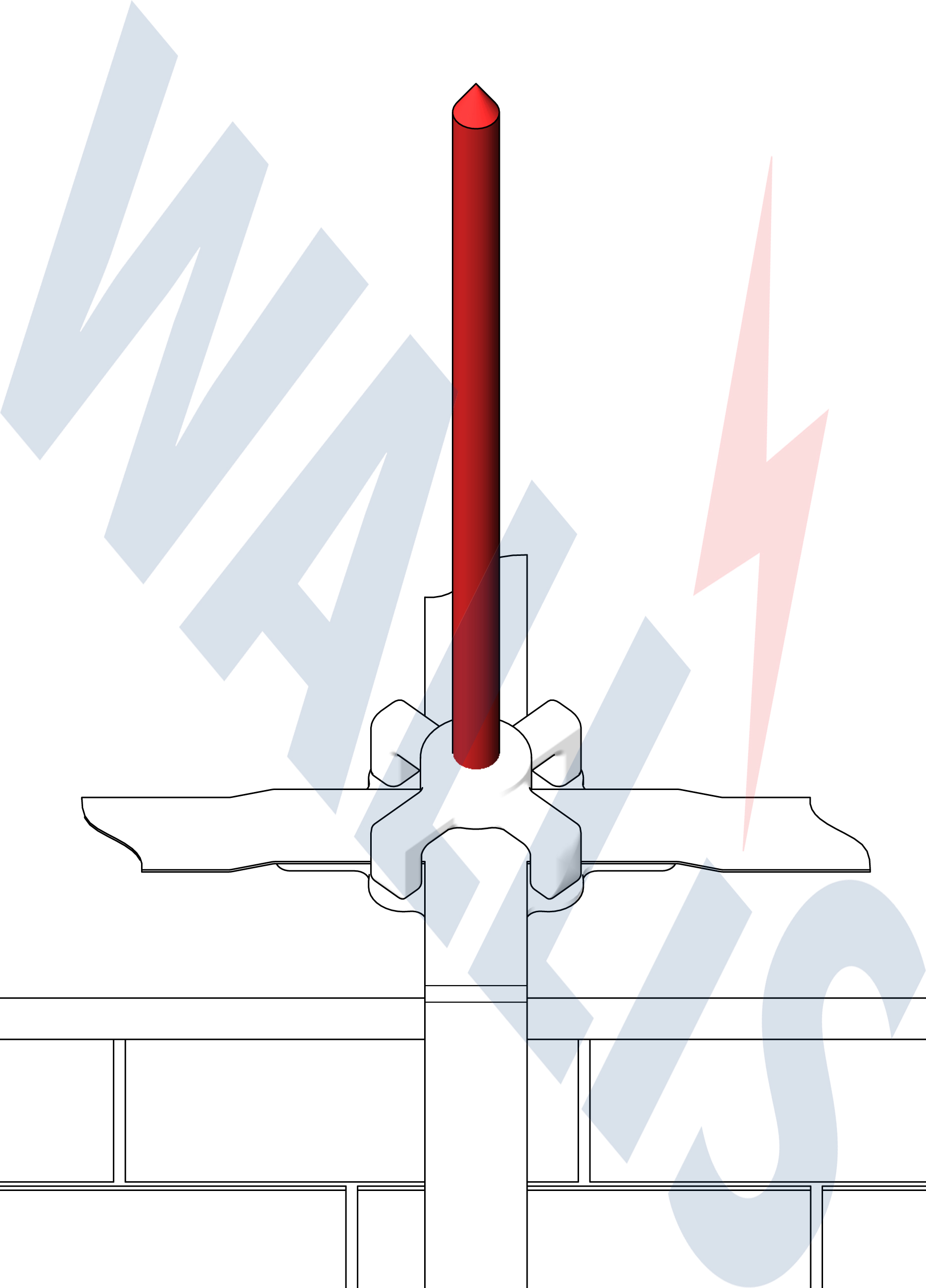 Taper Pointed Air Rods - Air Rods, Lightning Protection - AN Wallis