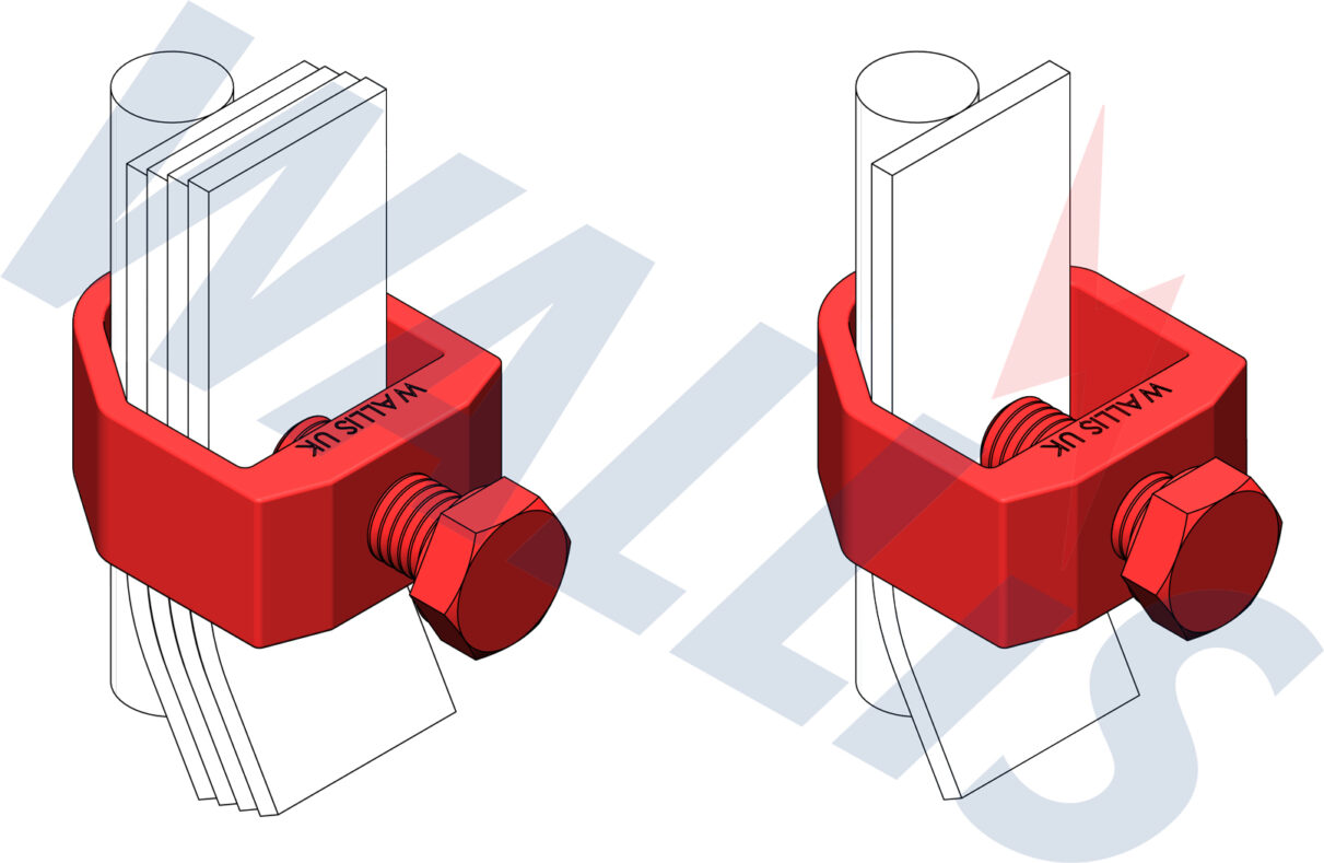 Earth Rod to Tape 'A' Clamps - Earthing - AN Wallis