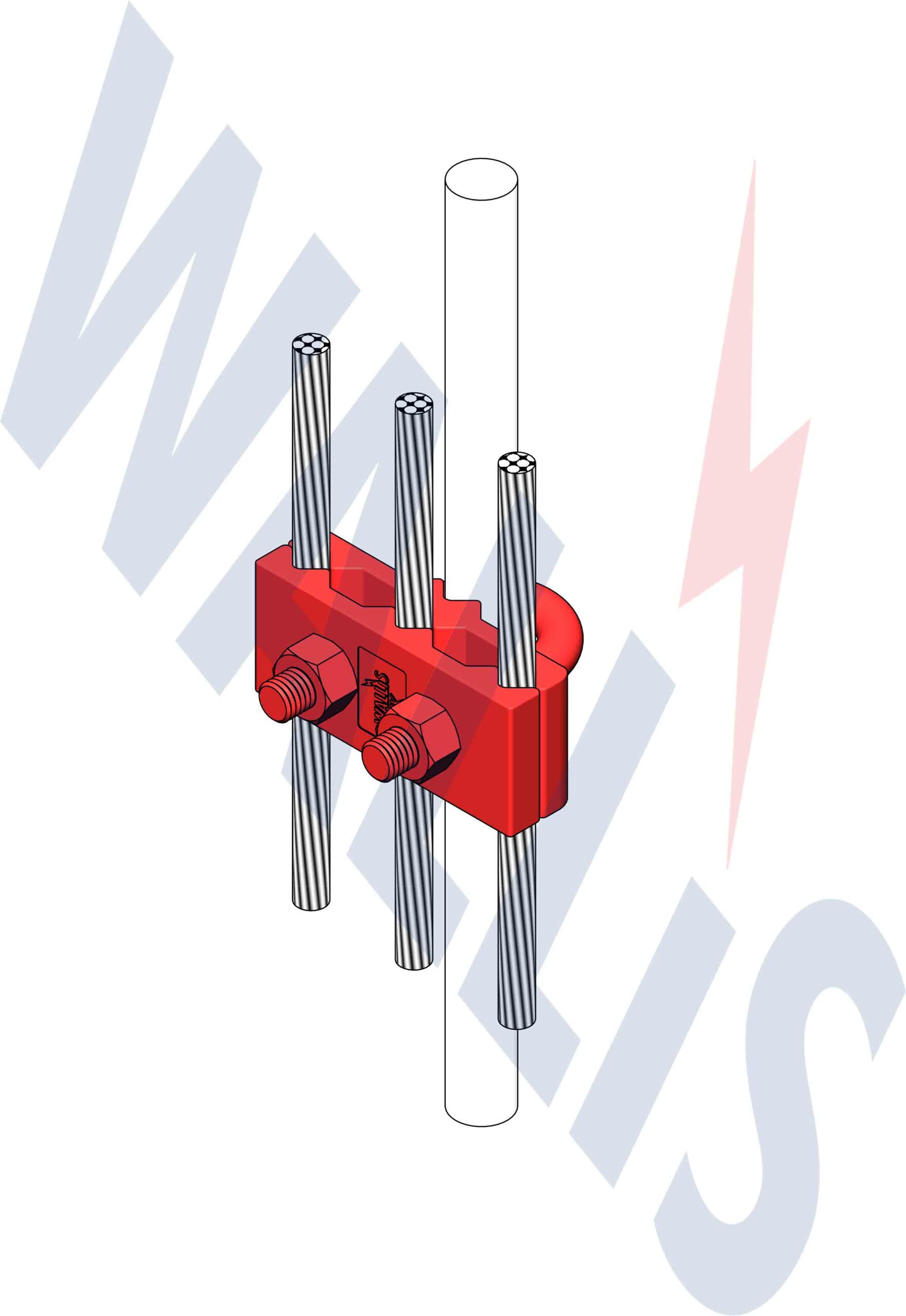 3-Way 'U' Bolt Clamp - 'U' Bolt Clamps, Earthing, Earthing Clamps ...